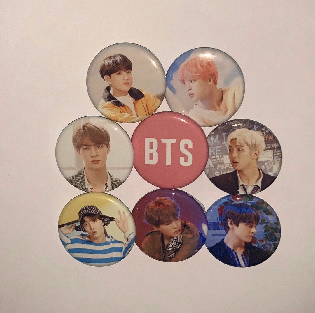 BTS Button Set of 8 Pins - Etsy
