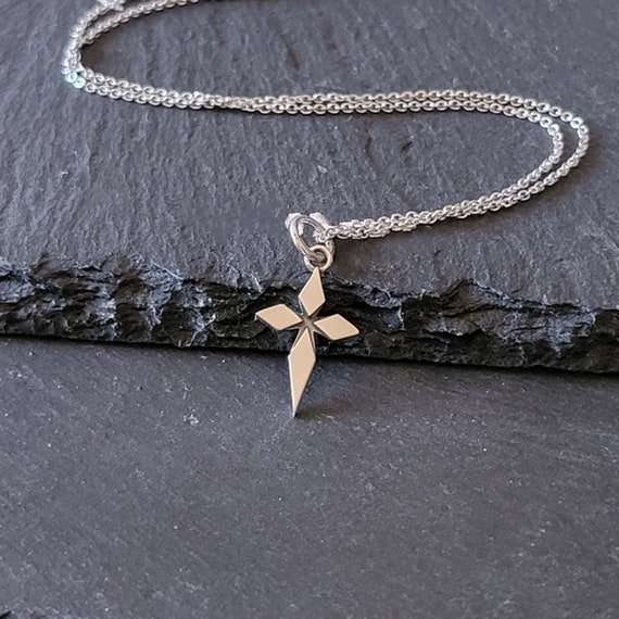 Sterling Silver North Star Charm Necklace mini Size - Etsy