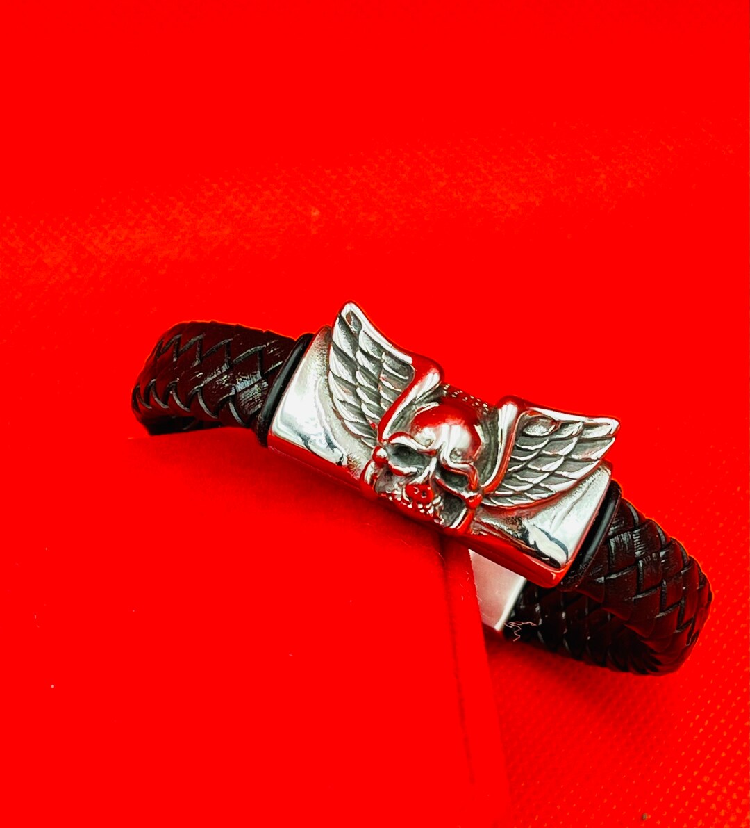 Genuine Leader Men’s Bracelet Gothic Style 8’5 Inches - Etsy