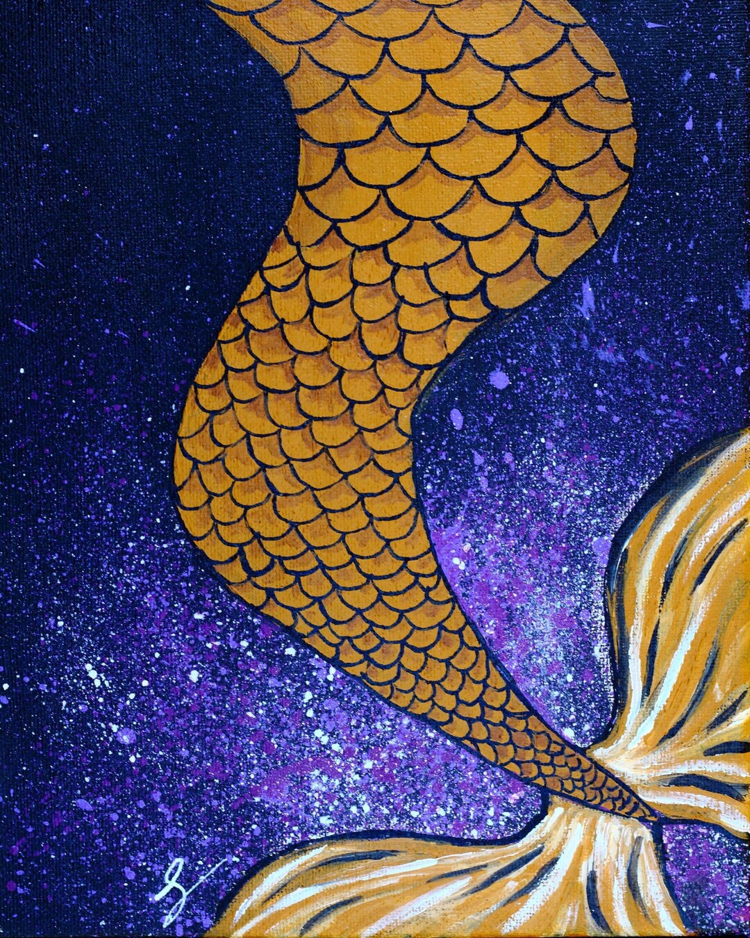 Galaxy Mermaid- Digital Print of Original Artwork, for Use as Wall Art ...