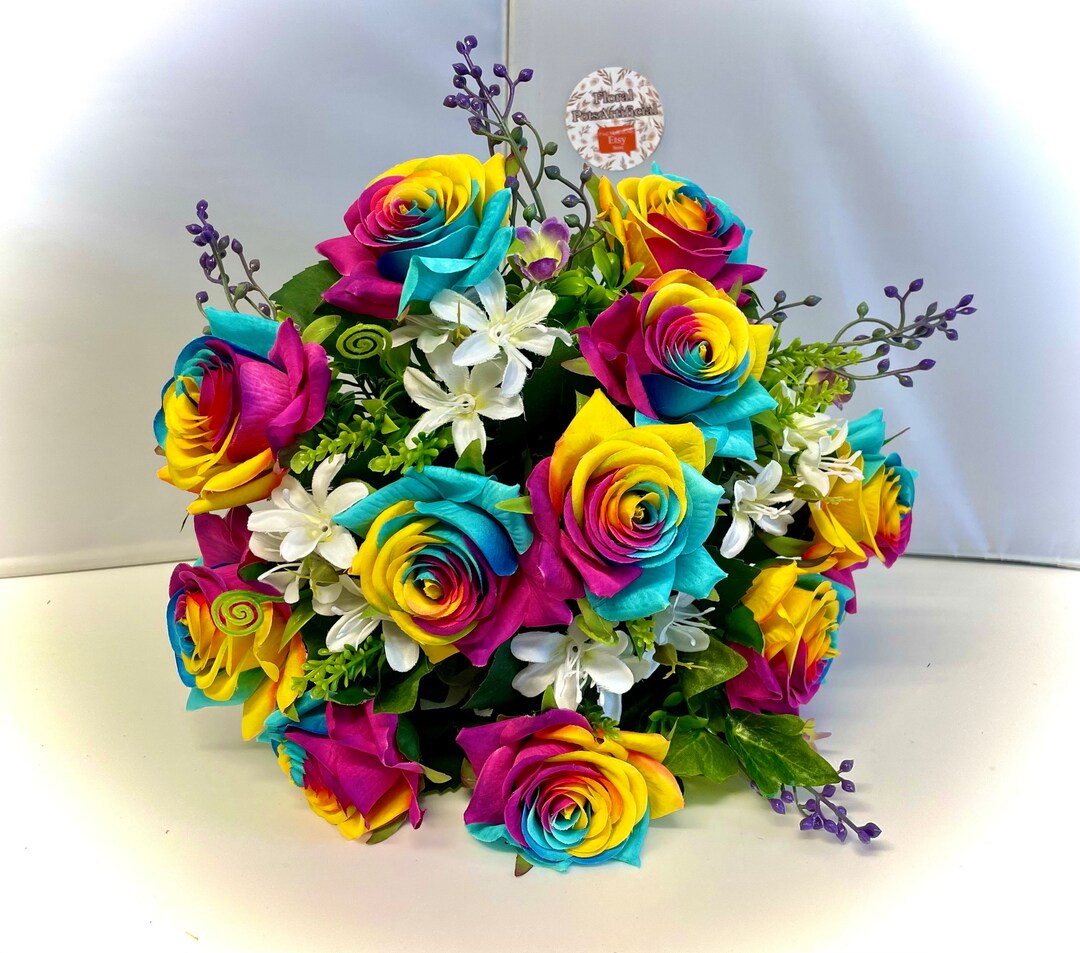 Cemetery Grave Memorial Window Sill Artificial Flower Pot Vibrant ...