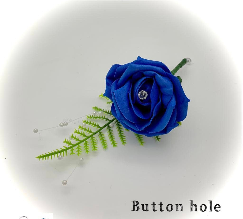 Bride Blue and Ivory Artificial Calla Lily Teardrop Bouquet - Etsy