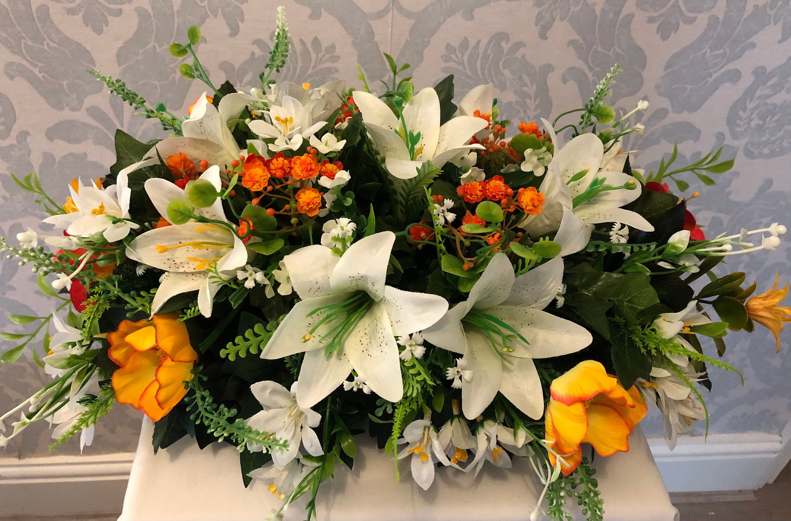 Cemetery Grave Memorial Artificial Silk Flower Mixed Lily - Etsy Ireland