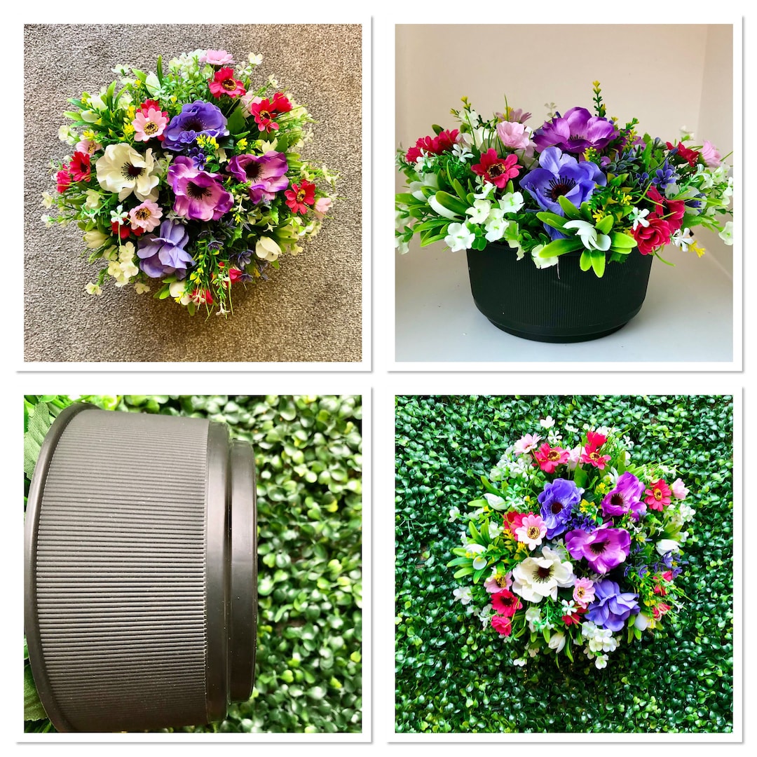Cemetery Grave Memorial Artificial Flower Pot Spring Country Cottage ...