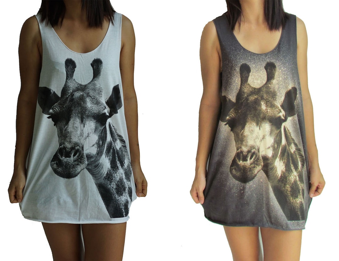 Unisex // Giraffe // Tank-top // Singlet // Vest // Sleeveless - Etsy