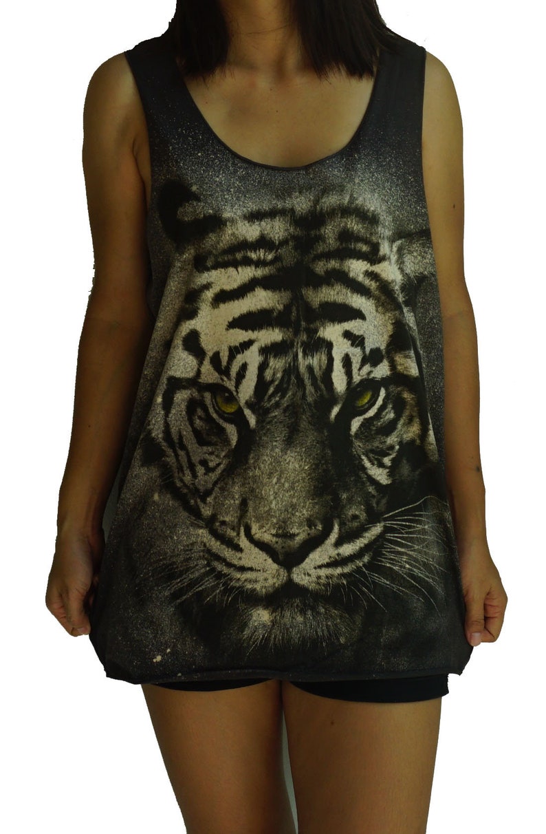 Unisex Bengal Tiger Tank-Top Singlet Vest T-Shirt 3/4 Sleeve | Etsy