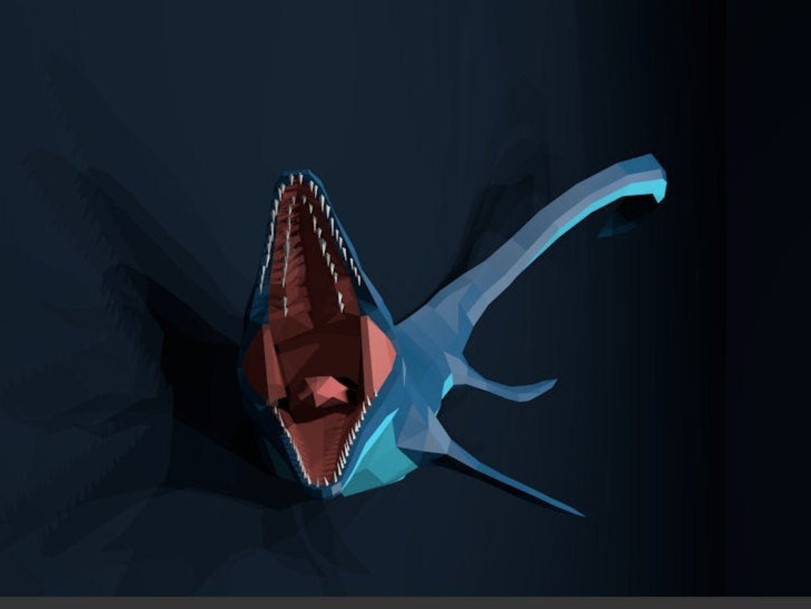 Papercraft 3D Mosasaurus wall Dinosaur Pdf template Low - Etsy México