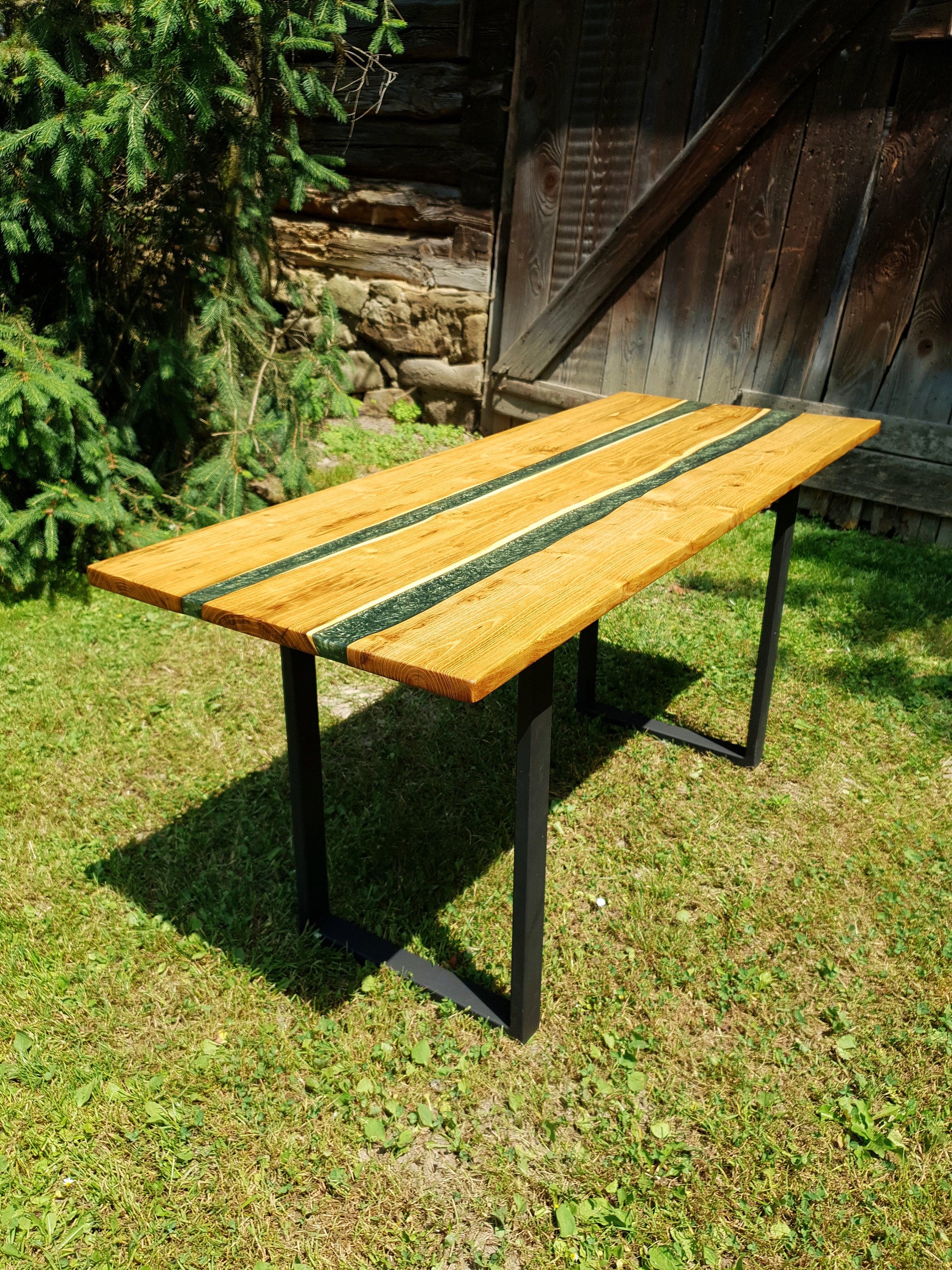 Epoxy Resin Black Locust River Table - Etsy