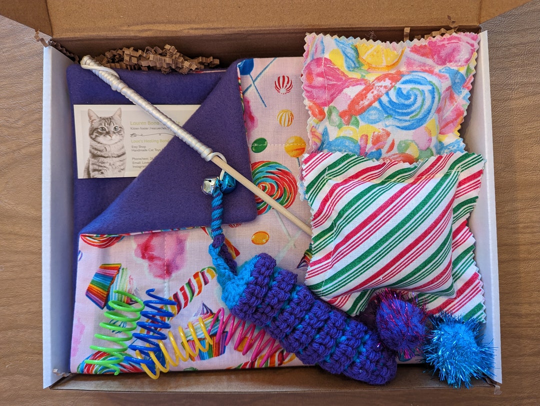 Catnip Toy Box for Cat I Love Cat Gift Box Sweet Candy Catnip Box Gift ...