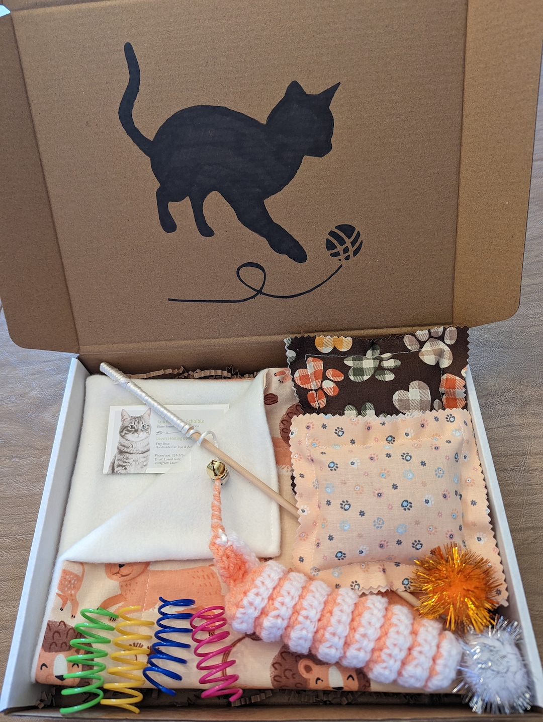 Adorable Lion/lioness Catnip Gift Box Handmade Catnip Toys Birthday ...