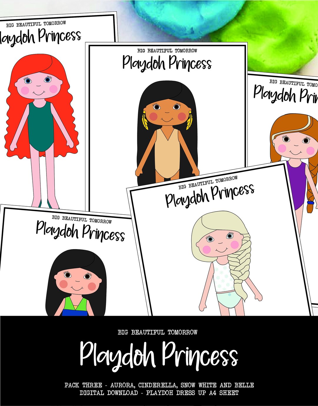 Playdoh Princess Digital Download Sheets - Etsy