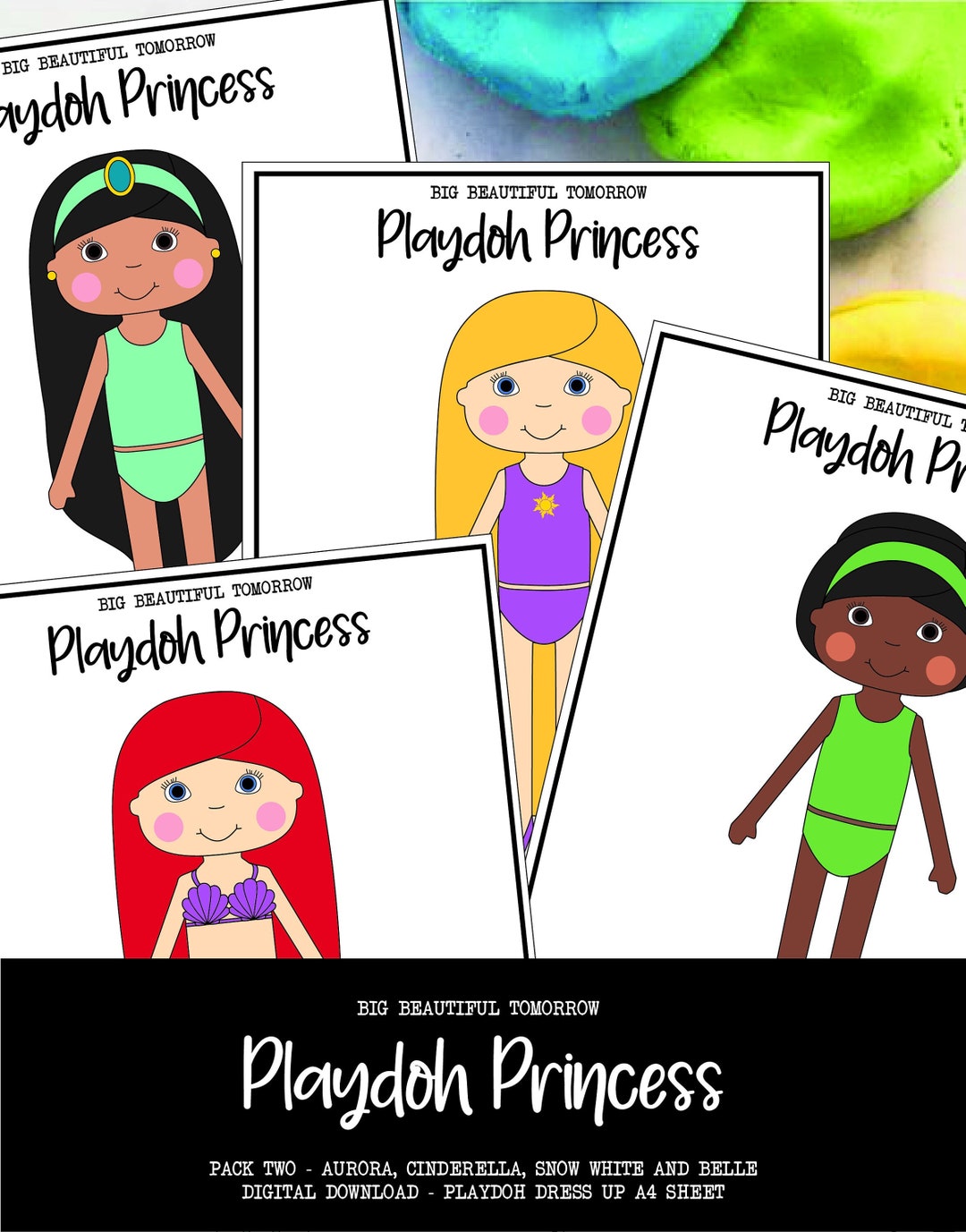 Playdoh Princess Digital Download Sheets - Etsy