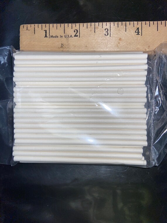 4 Inch White Lollipop Sticks - Etsy