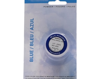 BLUE Food Coloring Water Soluble Food Colour Powder 100 Gr./ 4 Oz. Pack ...