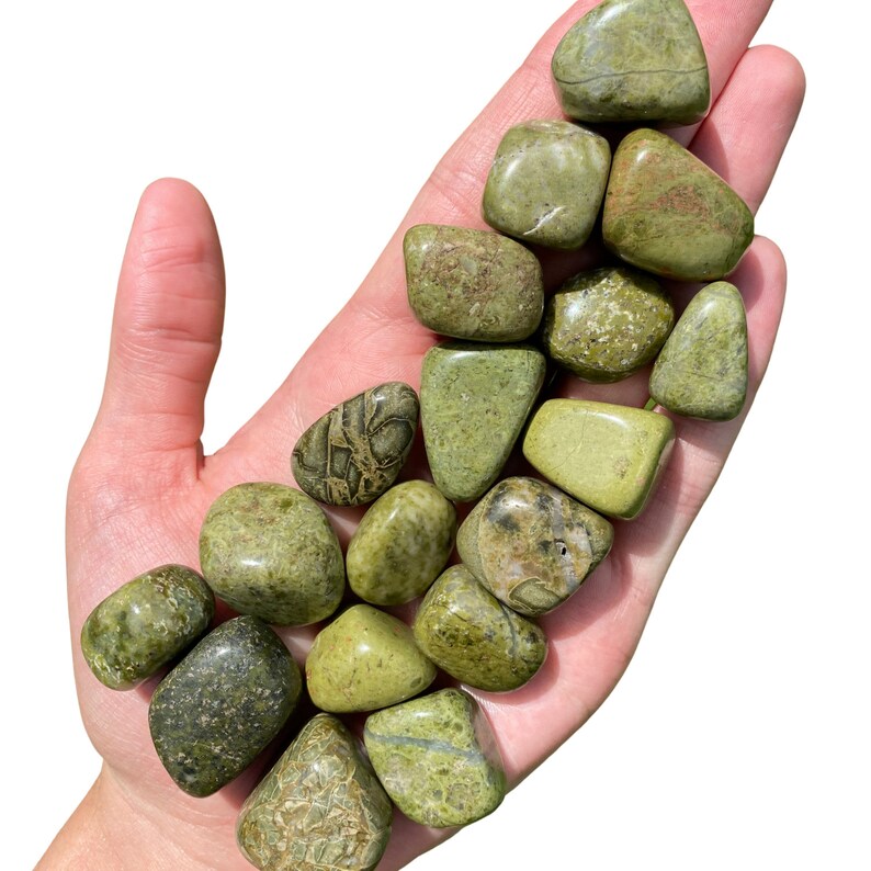 Epidote Tumbled Crystal Healing Stone Healing Crystals | Etsy