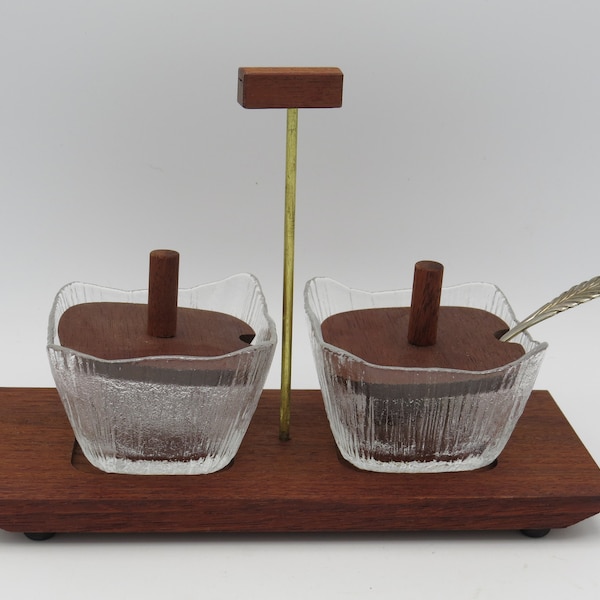 Condiment Caddy Vintage Glass Set - Etsy