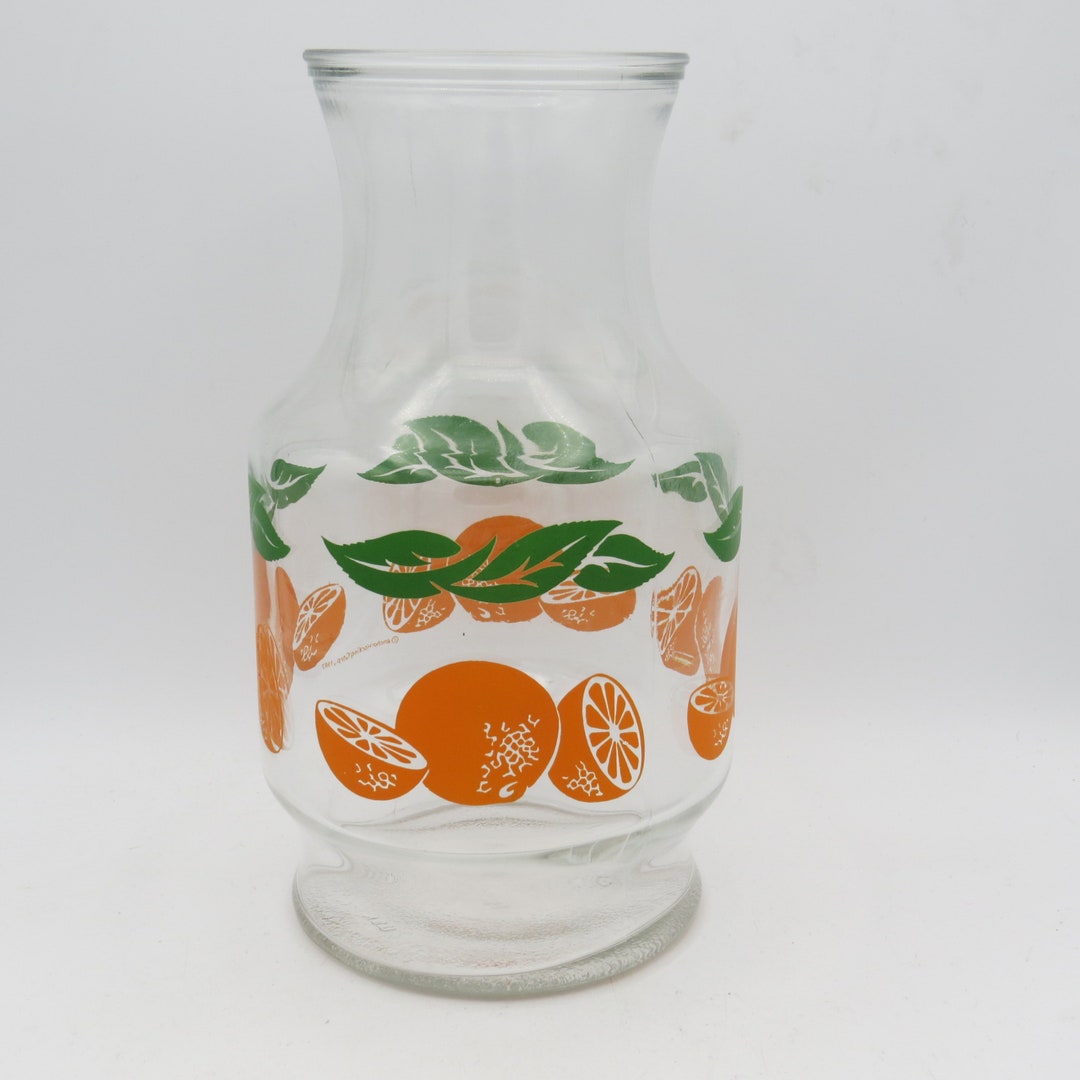 Anchor Hocking Orange Juice Jug, Orange Juice Carafe, Juice Jug ...