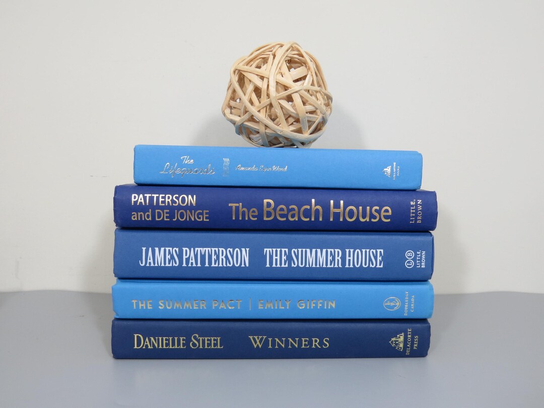 Blue Decorative Book Set: Beach House Coastal Cottage Decor - Etsy