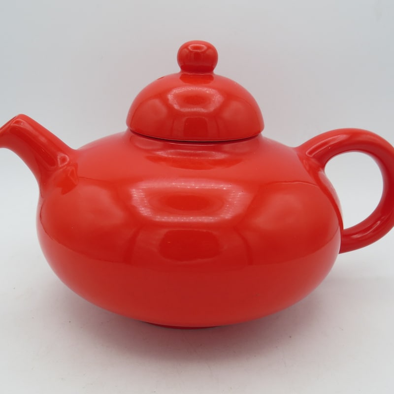 Red Teapot - Etsy
