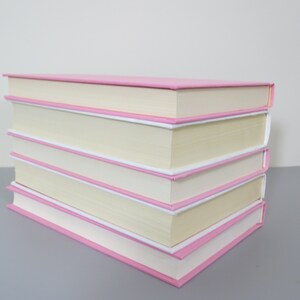 Pink Decorative Books, Pink and White Books, Set of 5, Book Bundle ...