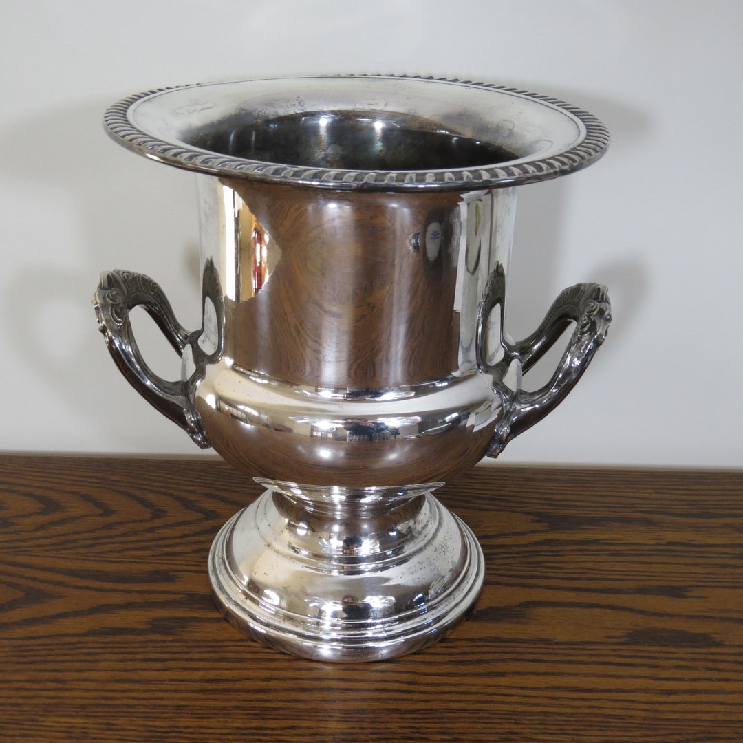 Vintage Silver Champagne Bucket, Wine Cooler, 10", Silver Urn, Silver ...