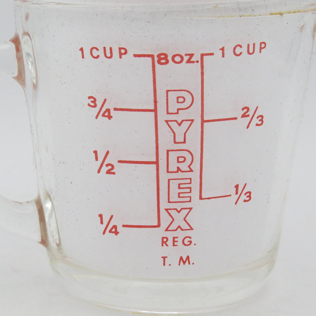 Vintage Pyrex Measuring Cup, Pyrex 1 Cup, 250 Ml Measuring Cup, Closed ...