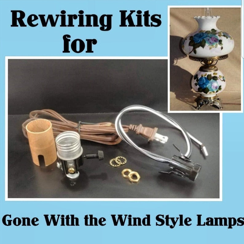 Lamp Rewiring Kit for Gone-With-The-Wind Style Lamp | Etsy