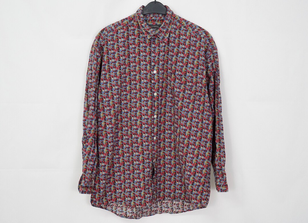 Vintage Mcneal Crazy Pattern Shirt Retro Gr. L Oldschool True Vintage 90s - Etsy