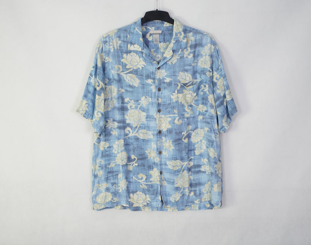 Vintage Breakwater Colorful Crazy Pattern Shirt Retro Size L Oldschool ...