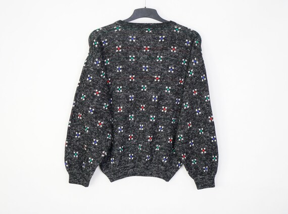 Vintage Tricobel Colorful Crazy Pattern Sweater Size … - Gem