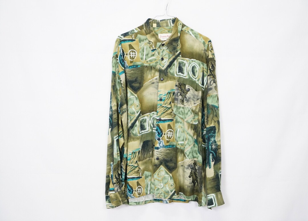 Vintage Danny Kaye Colorful Crazy Pattern Shirt Retro Gr. L Old School True Vintage 90s - Etsy