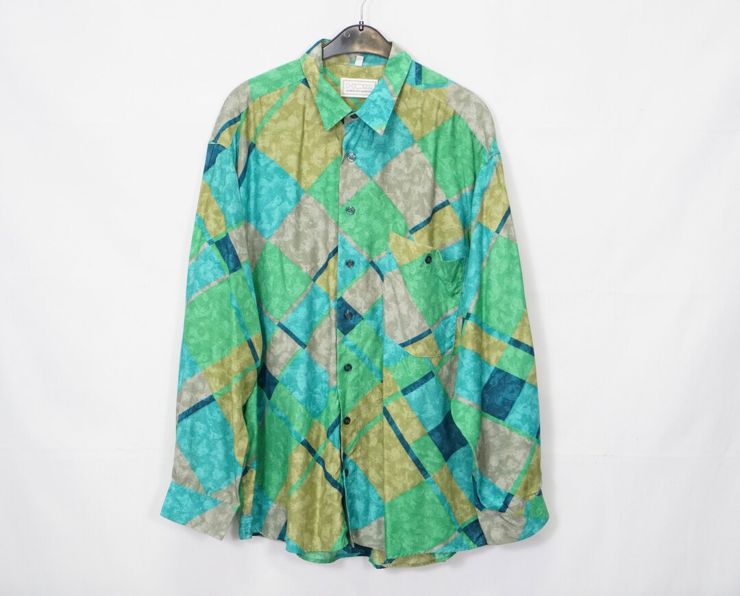 Vintage HOM Crazy Pattern Shirt Shirt Retro Gr. XL Oldschool True ...