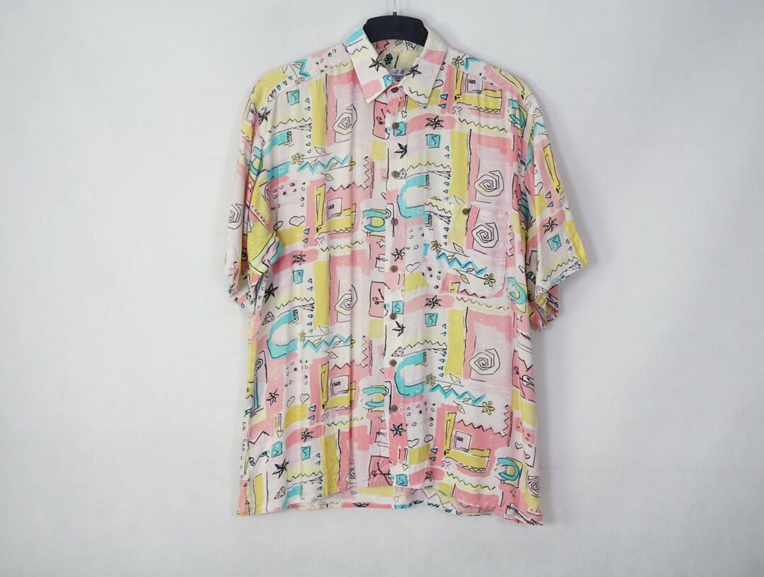 Vintage Alpenland Colorful Crazy Pattern Shirt Size M 40 Oldschool 80s 90s - Etsy