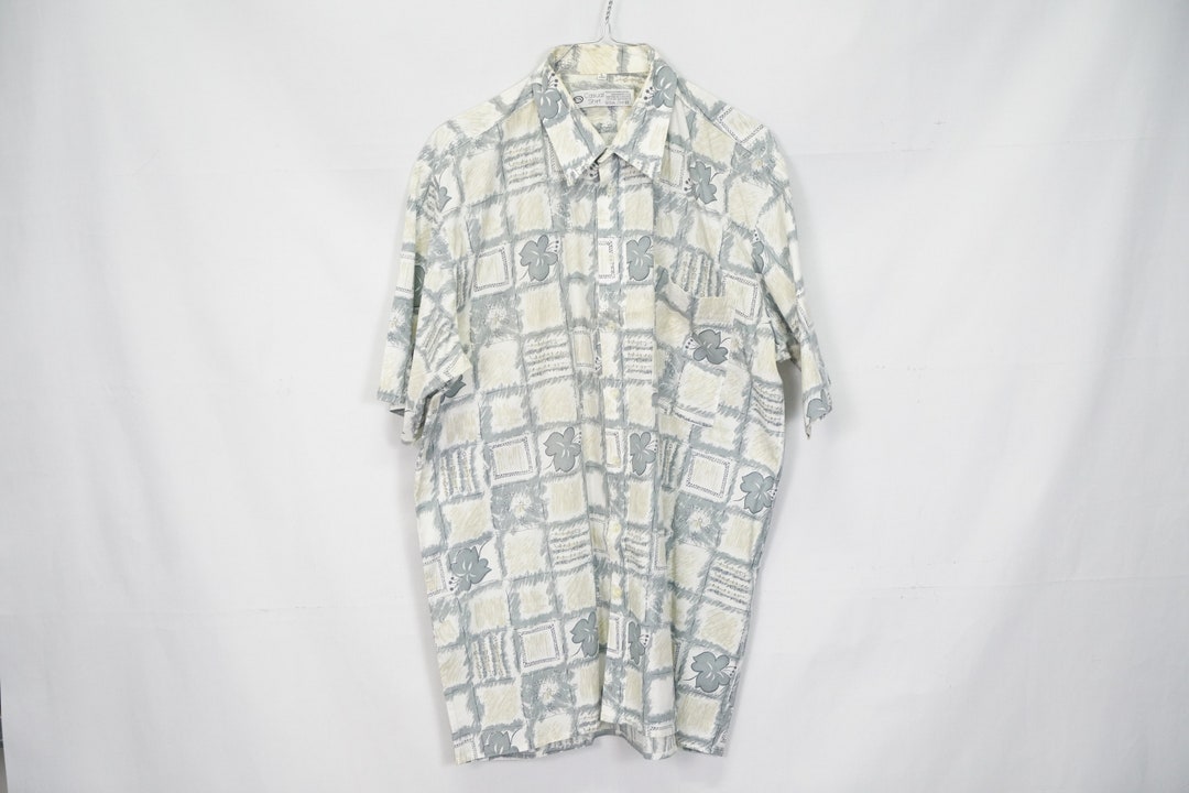 Vintage Colorful Crazy Pattern Shirt Shirt Retro Size. L Old School 90s ...
