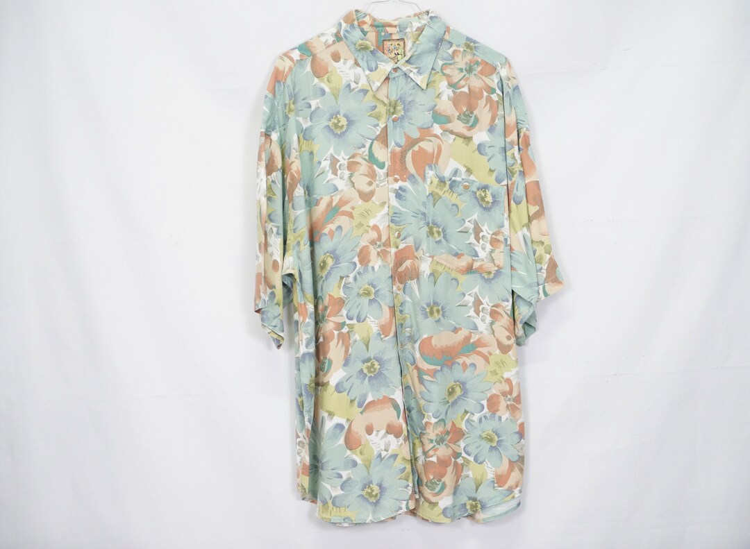 Vintage Report Colorful Crazy Pattern Shirt Shirt Retro Size. XL Old ...