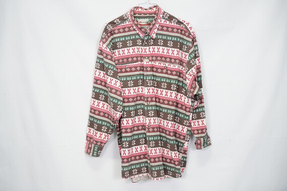 Vintage Hurricane Colorful Crazy Pattern Thick Shirt … - Gem