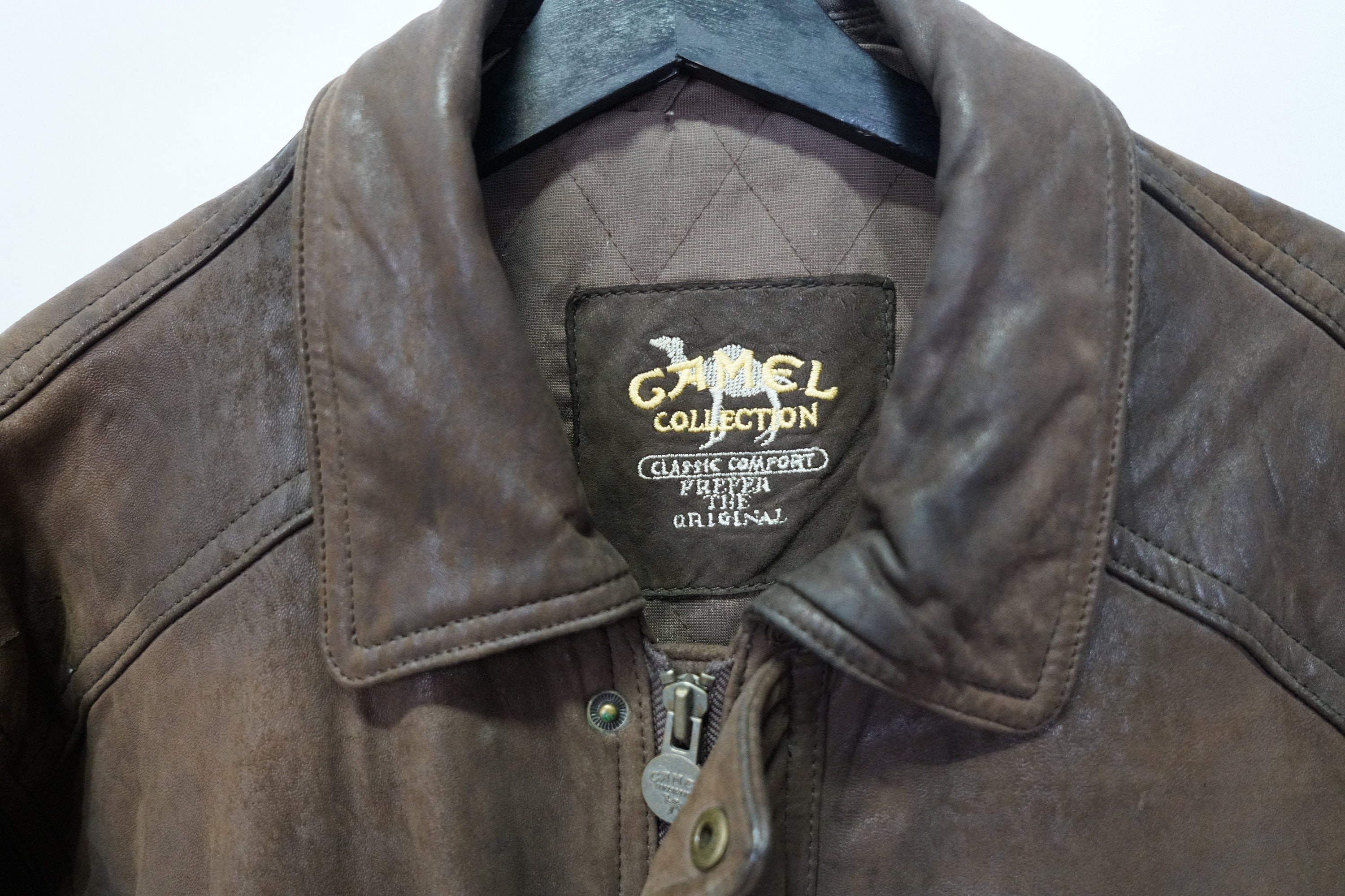 Vintage Camel Collection Men's Leather Jacket XL Genuine Vintage Camel Collection Men's Leather Jacket XL Genuine