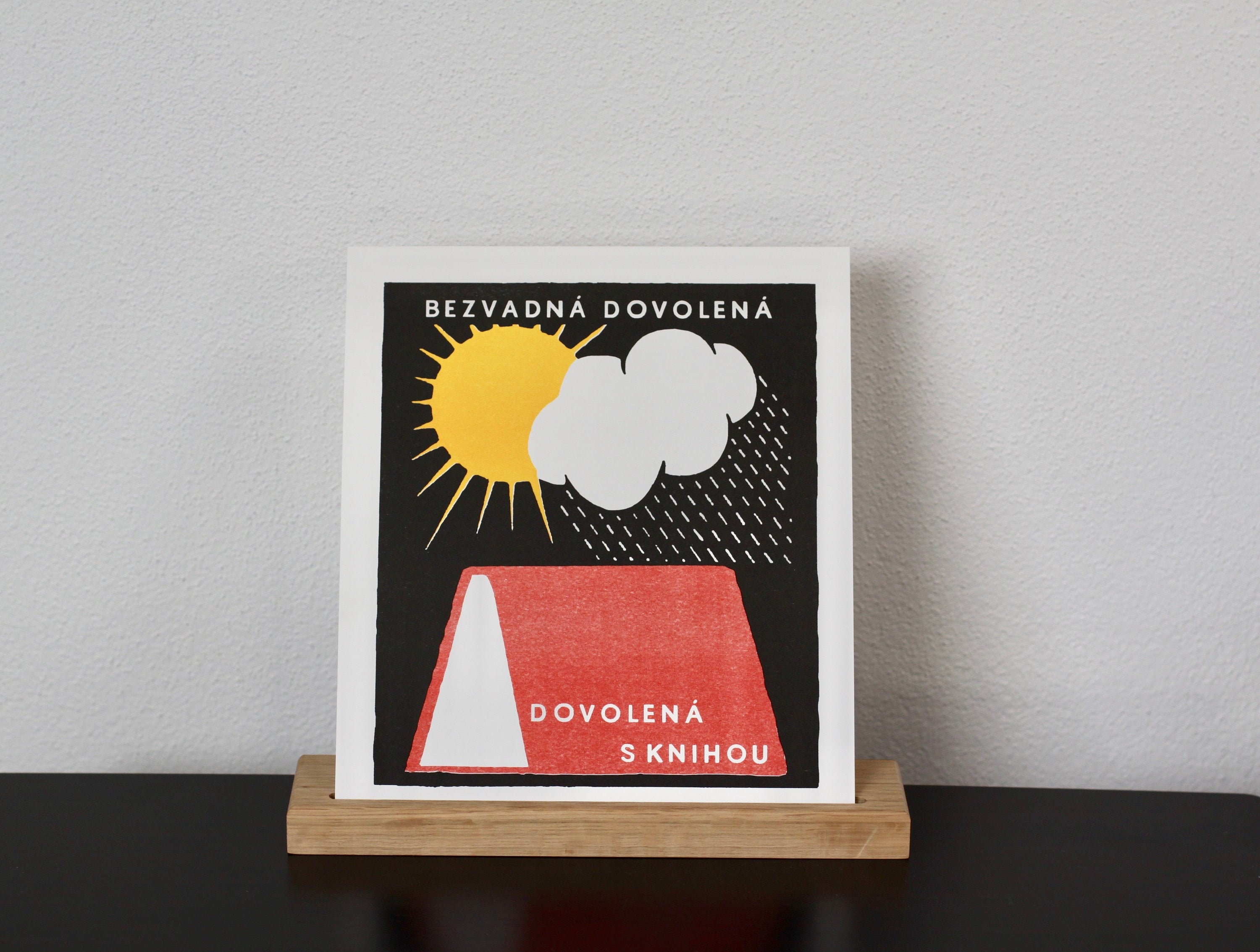 Oak Wood Block Stand for Print , Photograph Stand , Floating Stand ...