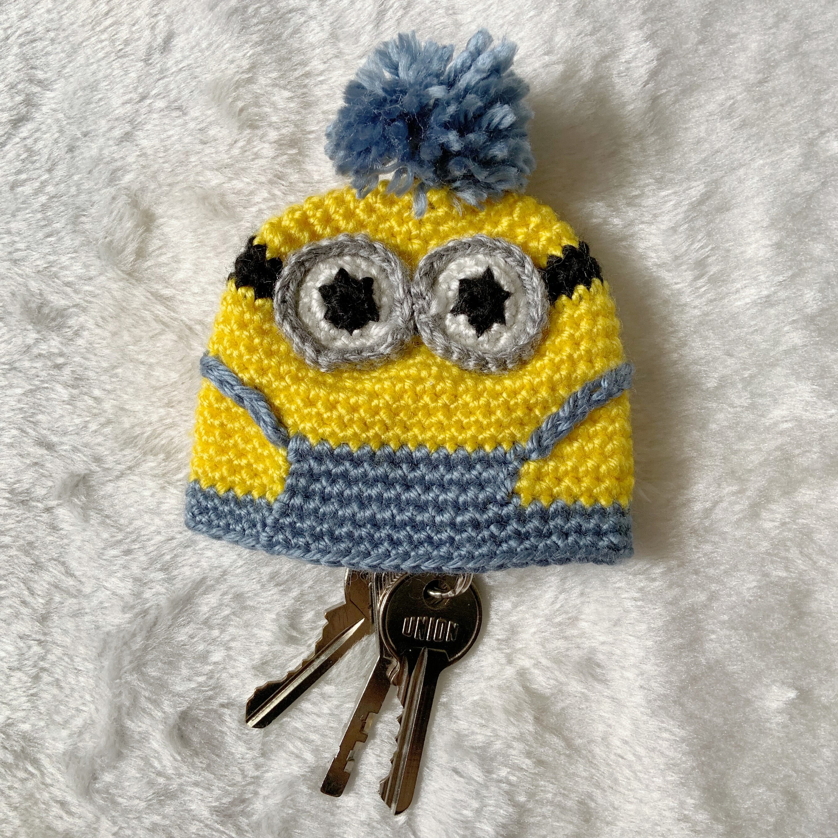 Minion Crochet Pattern - Key Cover, Key Chain (PDF) - Etsy Singapore