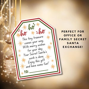Printable Secret Santa Gift Tags / Editable Secret Santa Tags - Etsy