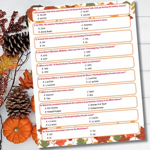 Thanksgiving Trivia Game - Turkey Trivia Friendsgiving Game or Fun ...