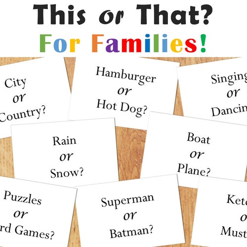 Printable Super Bowl Would You Rather This or That Game / for - Etsy