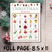 Printable Christmas Bingo Game for Family Celebration or Classroom ...