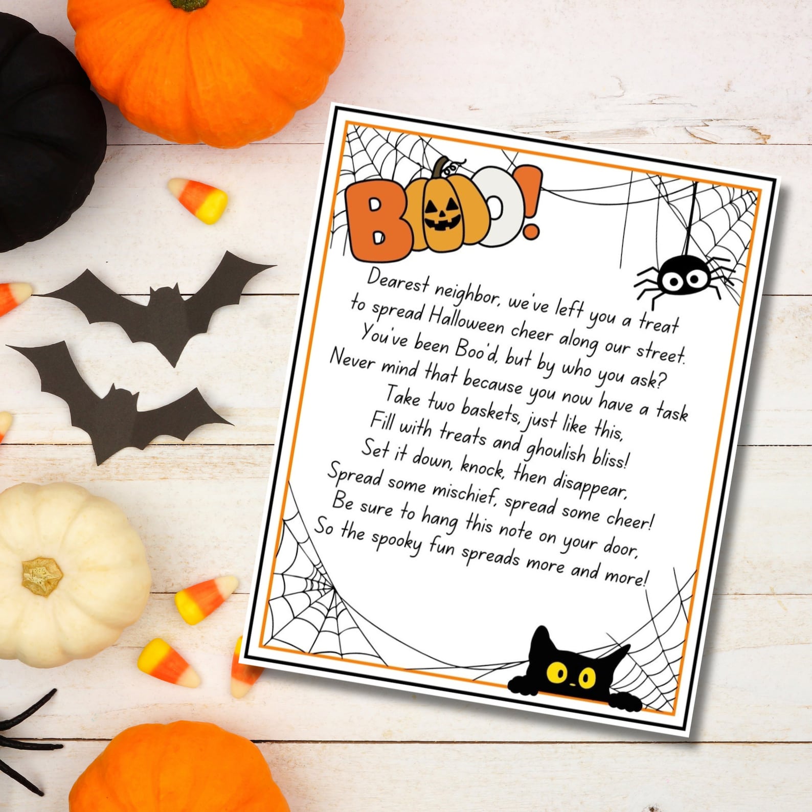 Editable "you've Been Booed" Halloween Basket Tag With Directions for ...