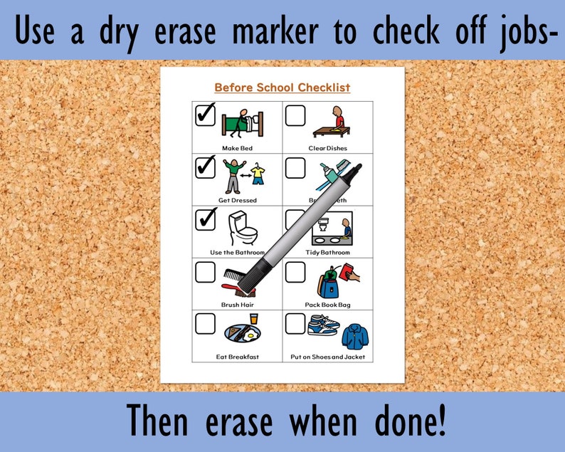 Morning and Afternoon School Routine Checklist for Kids - Etsy