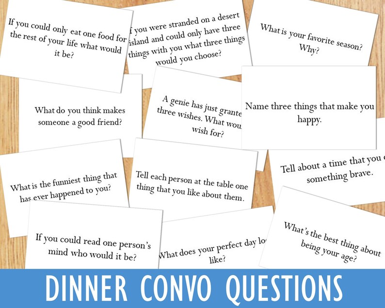 Dinner Conversation Bundle for Families - Etsy