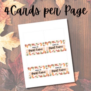 Thanksgiving Place Cards - Autumn Leaves Editable Thanksgiving ...