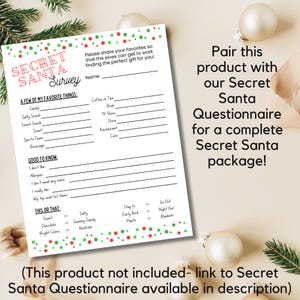Printable Secret Santa Gift Tags / Editable Secret Santa Tags - Etsy