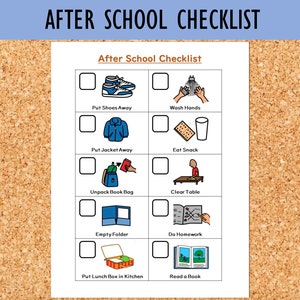 Morning and Afternoon School Routine Checklist for Kids - Etsy
