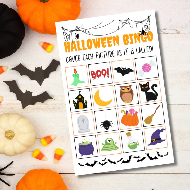 Halloween Bingo Cards- Halloween Kids Bingo! - Etsy